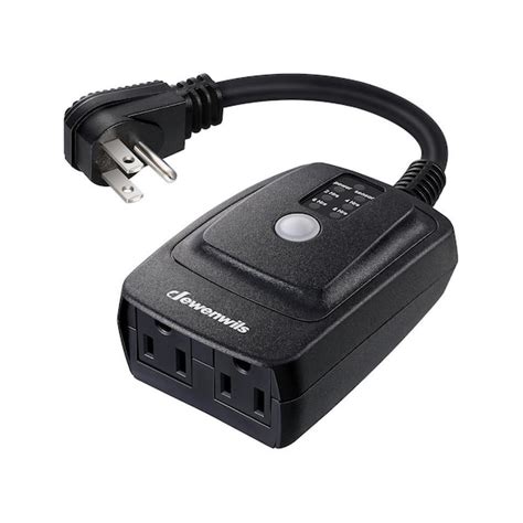 Dewenwils Outdoor Light Countdown Timer Waterproof With 2 Grounded Outlets For Outdoor Lighting