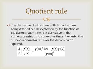 Simple Calculus Overview Part PPTX Physics Science