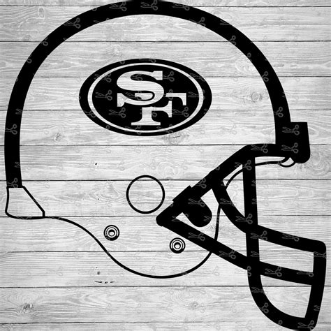 Niners Helmet Svgeps And Png Files Digital Download Files For Cricut