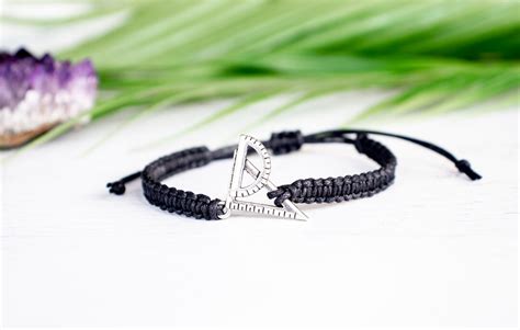 Math Bracelet Math Teacher Bracelet Architect Jewelry Protractor