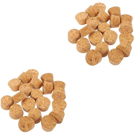 40 Pcs Glass Bottle Cork Drinks Small Corks Wooden Stopper Seal Wide