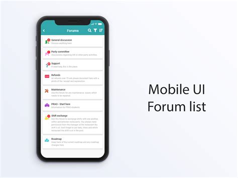 Dribbble Forum Mobile Ui By Mattias Andersson