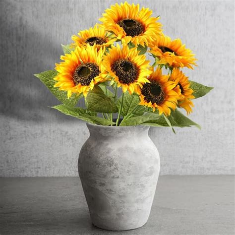 Regency International 17 In Yellow Artificial Sunflower Mtf19600 Yell