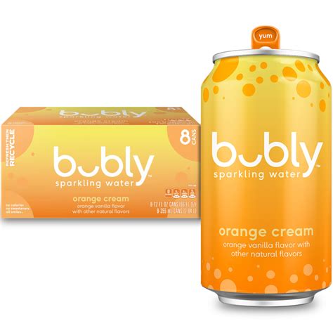 Bubly Orange Creamsicle Sparkling Water 8pk 12oz Cans Garden Grocer