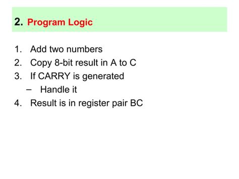 Assembly Language Programming Of 8085 Ppt Programming Languages Computing