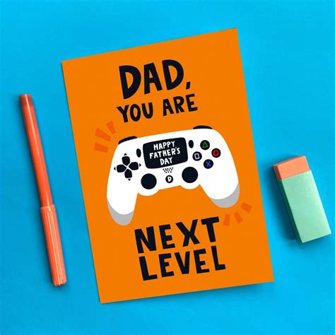 Gaming Fathers Day Card Dad Humour Funny Daddy Playstation