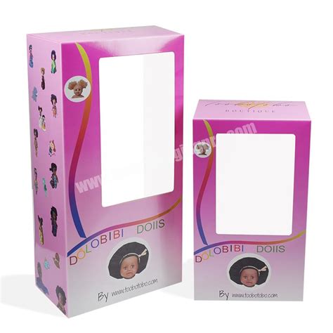 Custom Cheap Cmyk Printing Corrugated Doll Packaging Box With Pvc Window