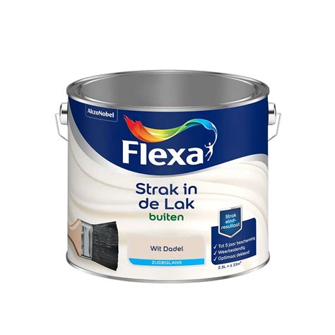Flexa Strak In De Lak Buitenlak Zijdeglans Wit Dadel Meng 25 L