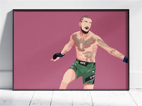Suga Sean Omalley Celebration Poster Ufc Wall Art Mma Flat Design