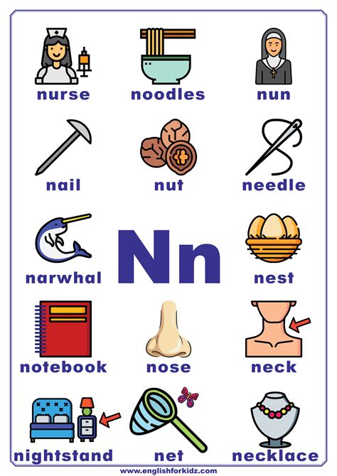 Letter N Worksheets Flash Cards Coloring Pages