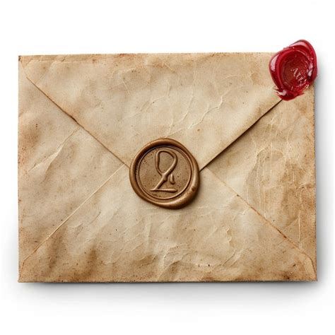 Vintage Envelope With A Red Label Premium Ai Generated Image