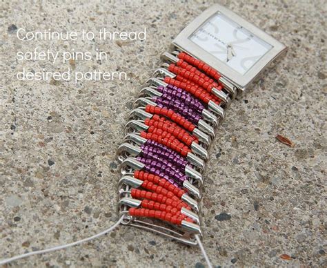 Kristina J How To Make A Safety Pin Watch Safety Pin Jewelry Diy