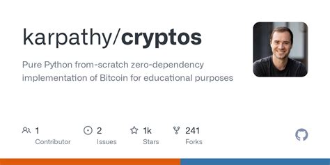 Github Karpathycryptos Pure Python From Scratch Zero Dependency