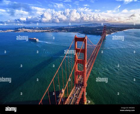 Golden Gate Bridge Top View Aerial View Of Golden Gate Bridge Photo