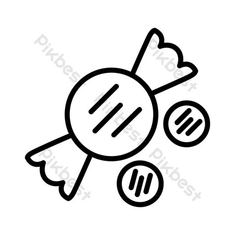 Candy Lines Line Icon Vector Png Images Ai Free Download Pikbest