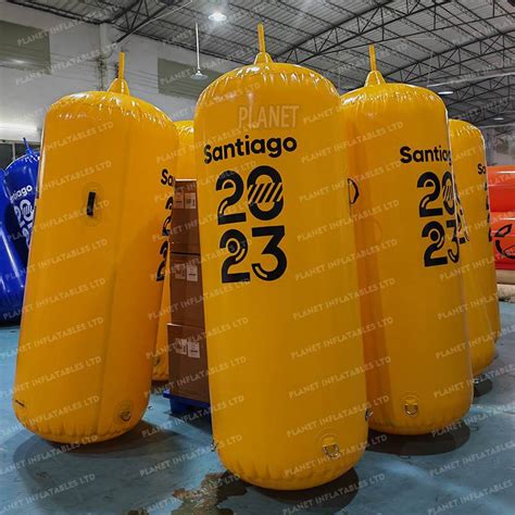 Custom Logo Regatta Air Sealed Inflatable Floating Buoy Cylinder Buoy Marker For Water Racing