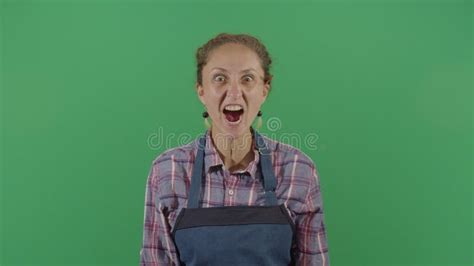 Woman Carpenter Screaming Very Angry Stock Video Video Of Demand Frustration 163433773