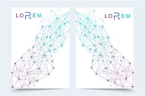 최소한의 소책자 템플렛 잡지 전단지 전단지 커버 소책자 연례 보고서 배너 의료 기술 화학에 대 한 과학적인 개념입니다 6 각형