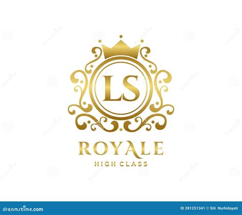 Golden Letter Ls Template Logo Luxury Gold Letter With Crown Monogram