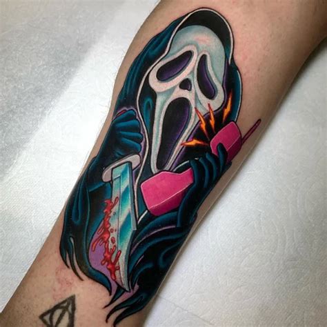 135 Suspenseful Scream Tattoos For Every Horror Movie Fan