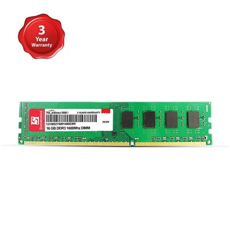16GB DDR3 DESKTOP RAM 1600MHz Simmtronics