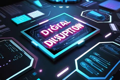 Premium Photo Digital Disruption Transformation Digitalization Innovation Technology 3d