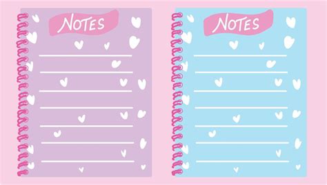 Notes Cute Illustration Free Vector 17587709 Vector Art At Vecteezy