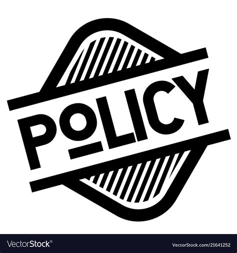 Policy Stamp On White Royalty Free Vector Image