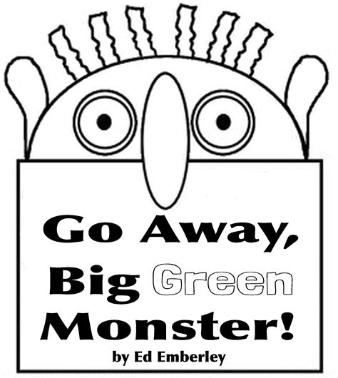 Go Away Big Green Monster Coloring Sketch Coloring Page