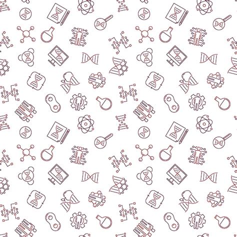Premium Vector Human Cloning Vector Outline Seamless Pattern
