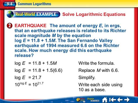 Earthquake Magnitude Logarithmic Formula