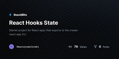 React Hooks State Stackblitz