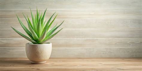 Serene Succulent In An Ornate Pot Rests On A Wood Surface Against A