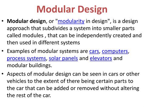 Moduler Designing And Standardization Presenations Pptx