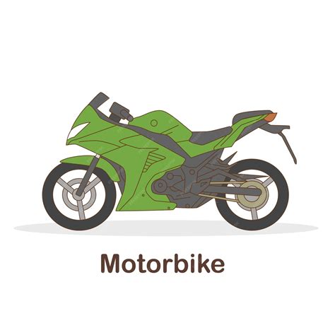 Vokabel Flash Karte Für Kinder Motorrad Mit Bild Des Motorrads