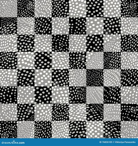 Abstract Draw Monochrome Pattern In Square Stock Illustration Illustration Of Checkers