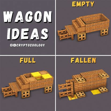 Wagon Ideas For Your Minecraft Worlds Minecraft Crafts Minecraft