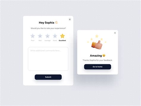 Feedback Modal By Jeemani Haloi On Dribbble