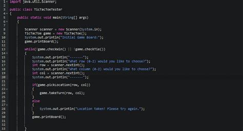 829 Finalizing Tic Tac Toe Cant Get It To Check For A Tie Everything Works Fine No Errors