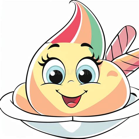 A Mango With A Cheerful Face And Waving Hands Stock Illustration Illustration Of Playful