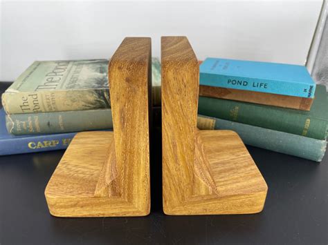 Mango Wood Bookends Martin Hooks Bespoke Woodwork
