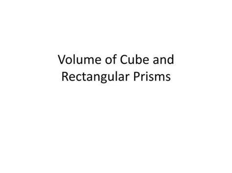 Volume Of A Cube Pdf