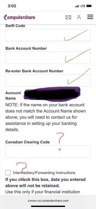 Any Canadians Successfully Connected Their Cs Account To Their Bank Need Canadian Clearing Code