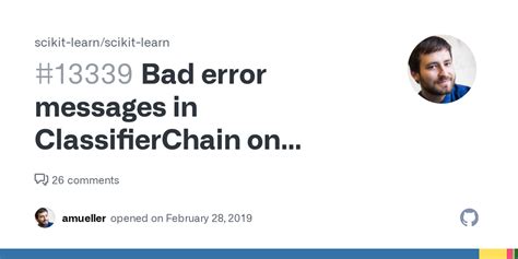 Bad Error Messages In Classifierchain On Multioutput Multiclass · Issue