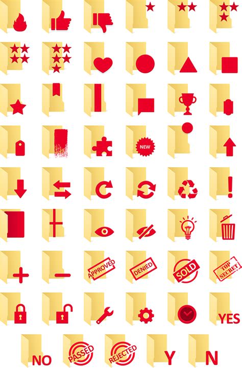 Red Folder Icon Sets