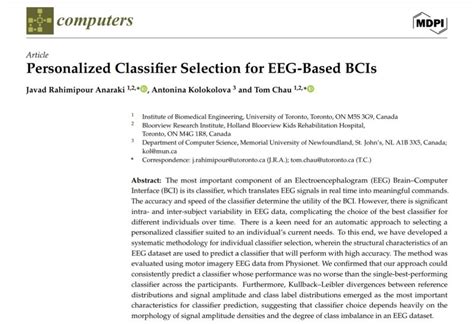 Eeg Bci Classifierselection Algorithmportfolio Javad R Anaraki