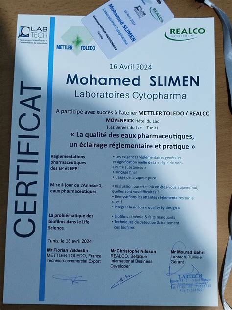 Slimen Mohamed On Linkedin Workshop Labtech Mettlertoledo
