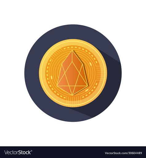 Eos Cryptocoin Icon Block Detailed Style Vector Image