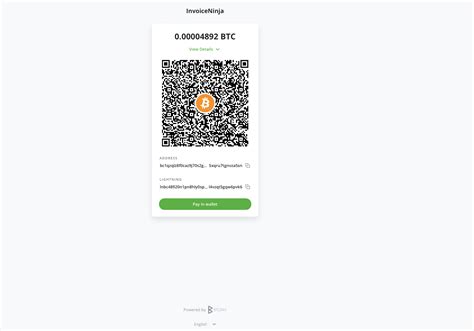 how to accept bitcoin payments with invoice ninja btcpay server