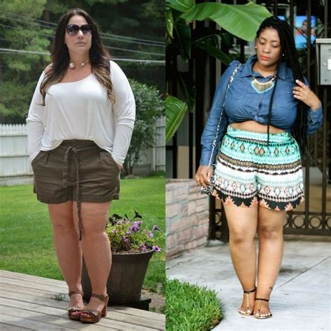 Plus Size Shorts Outfits For Beautiful Curvy Ladies Glossyu